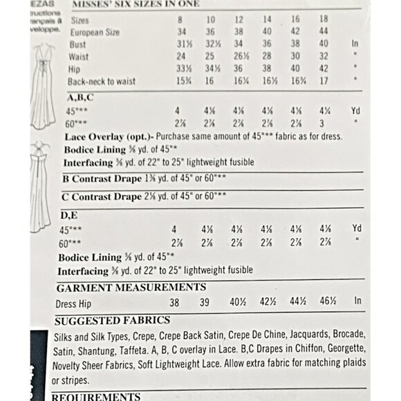 New Look | Office | New Look 64 Sewing Pattern Misses Special Occasion ...